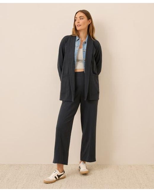 Pact Organic Cotton Airplane Pintuck Wide Leg Pant in Blue | Lyst
