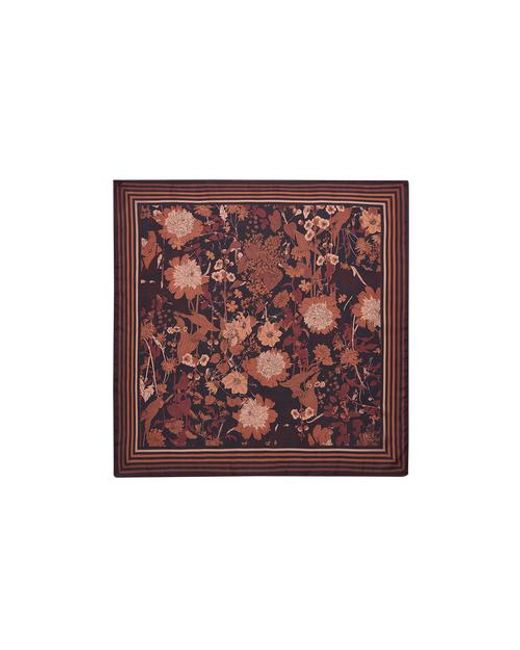 Fable England Deco Blooms Square Scarf in Red | Lyst