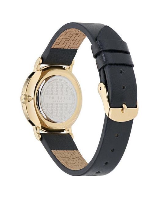 Ted Baker Classic Leather Strap Watch, 32Mm in Black | Lyst