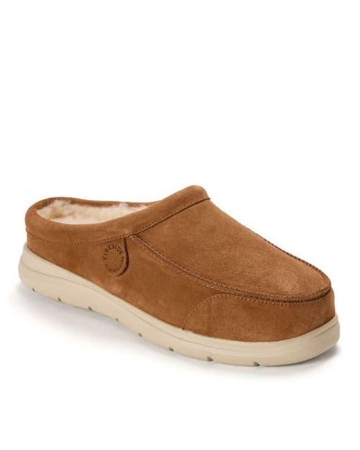 Dearfoams Lithgow Genuine Shearling Clog in Brown for Men | Lyst
