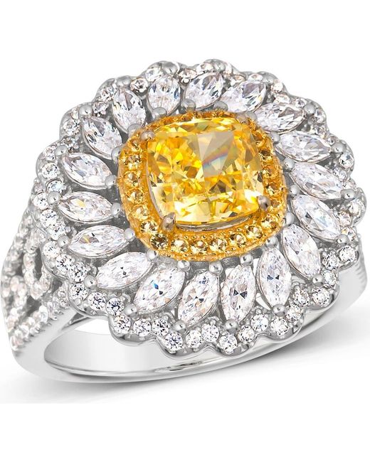 Anna Zuckerman La Maya Diamond Crystalline Ring in Metallic | Lyst