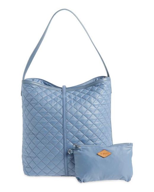 MZ Wallace Large Astor Quilted Nylon Hobo Bag in Blue | Lyst