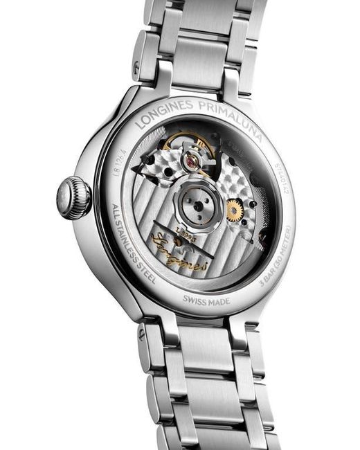 Longines Primaluna Moonphase Bracelet Watch, 34Mm in Gray | Lyst