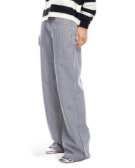 Lioness Top Model Stripe Low Rise Baggy Jeans in Gray | Lyst