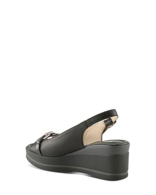 Spring Step Tamra Wedge Slingback Sandal in Gray | Lyst