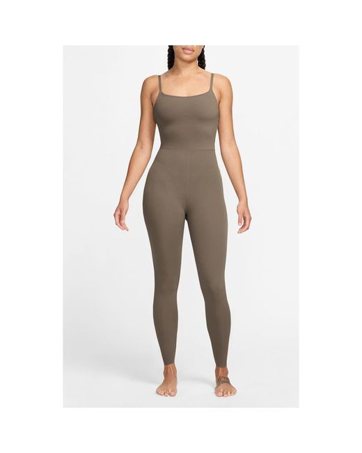 Nike Zenvy Dri-Fit 7/8 Bodysuit in Gray | Lyst