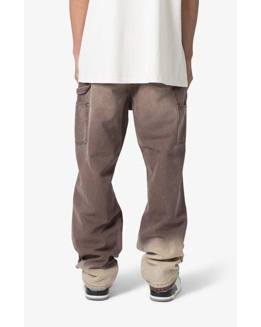 MNML Ultra Baggy Ripped Work Pants in Natural for Men | Lyst