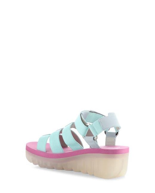 Fly London Yoji Platform Wedge Sandal in White | Lyst