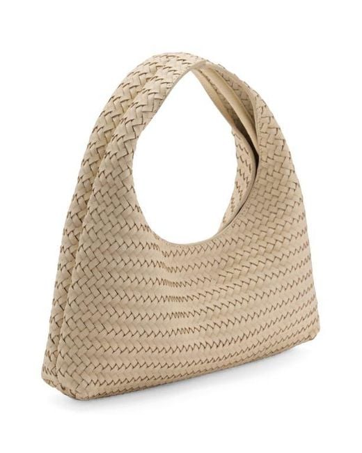 Mango Braided Leather Top Handle Bag in Natural | Lyst