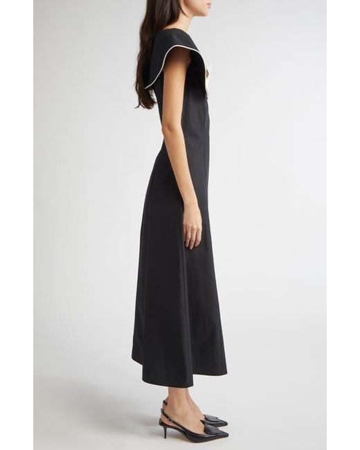 Tanner Fletcher Gender Inclusive Gretchen Midi Dress in Black | Lyst