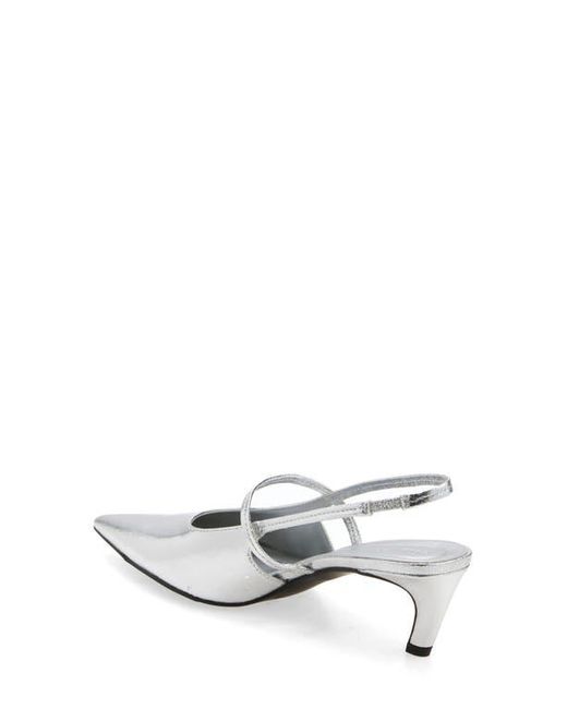 Open Edit Sophia Pointed Toe Slingback Pump in White | Lyst