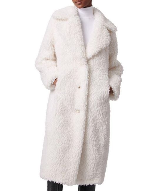 Bernardo High Pile Fleece Coat in White | Lyst