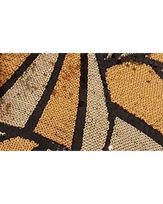 Dress the Population Hazel Geo Sequin Long Sleeve Minidress | Lyst