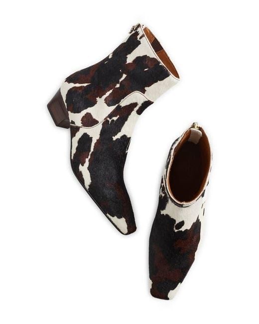Madewell The Lexie Genuine Calf Hair Bootie in Black | Lyst
