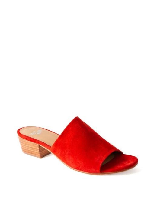 Fortress Rachel Heeled Slide Sandal in Red | Lyst