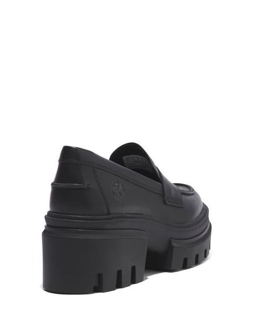 Timberland Everleigh Platform Penny Loafer in Black | Lyst