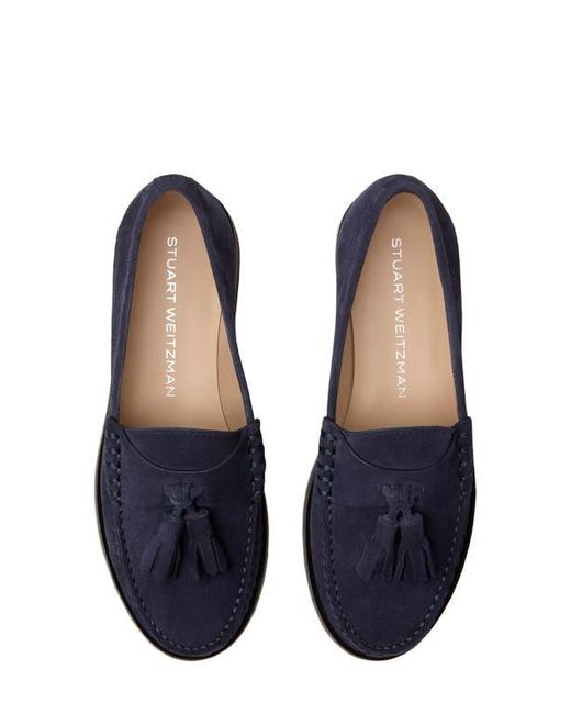 Stuart Weitzman Lottie Tassel Loafer in Blue | Lyst