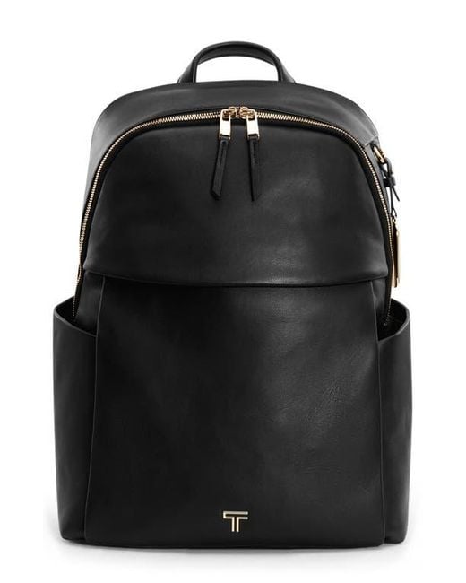 Tumi Raina Leather Backpack in Black | Lyst