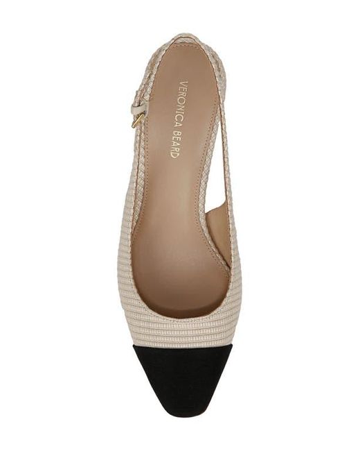Veronica Beard Cap Toe Slingback Pump in Natural | Lyst