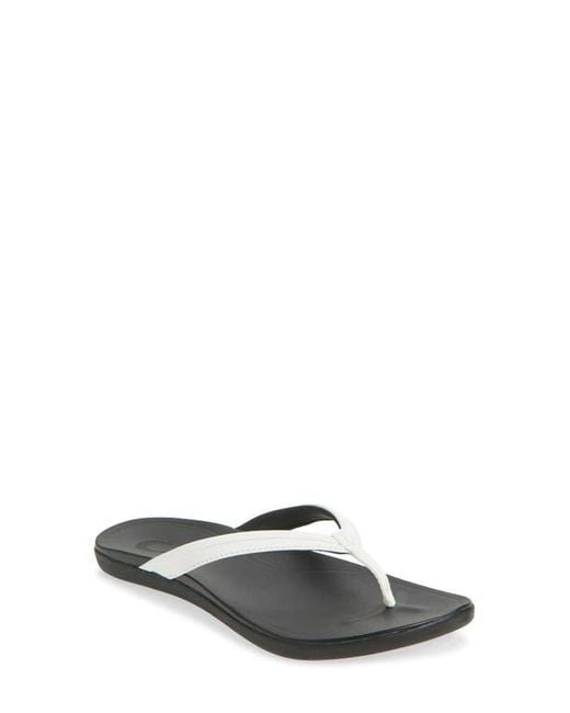 Olukai Ho'Ōpio Mālua Flip Flop in White | Lyst