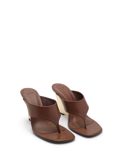 Mango Wedge Flip Flop in Brown | Lyst