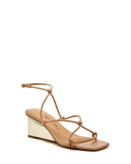 Katy Perry The Irisia Strappy Wedge Sandal in Natural | Lyst