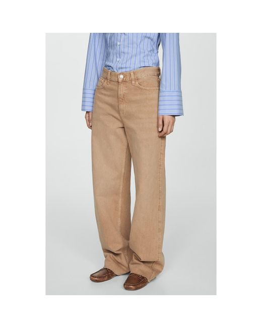 Mango Denver High Rise Wide Leg Jeans in Blue | Lyst