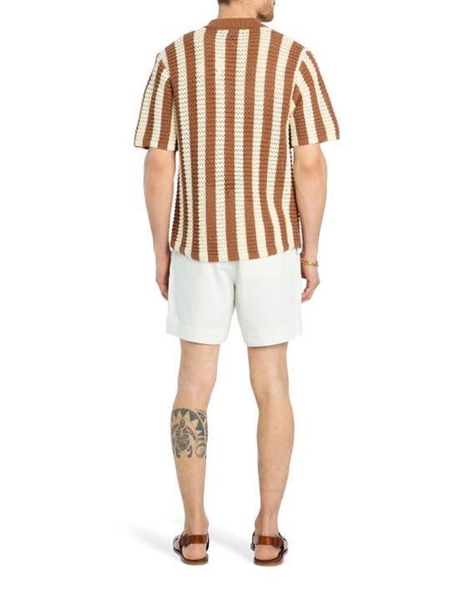 SER.O.YA Maximus Crochet Button Down in Brown for Men | Lyst