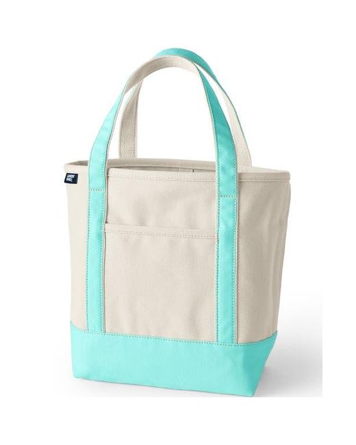 Lands' End Open Top Canvas Tote Bag in Blue | Lyst