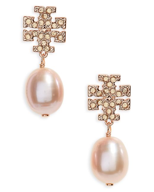 Tory Burch Kira Baroque Pearl Drop Earrings Lyst