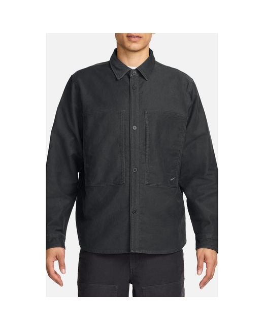 Nike Oversize Button-Up Field Shirt in Gray for Men | Lyst