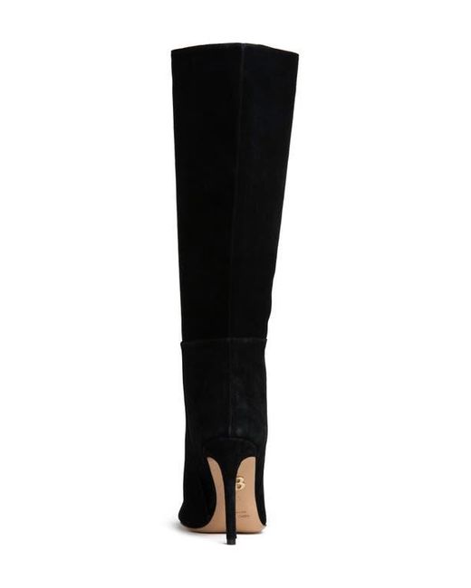 Beautiisoles Yara Pointed Toe Knee High Boot in Black | Lyst