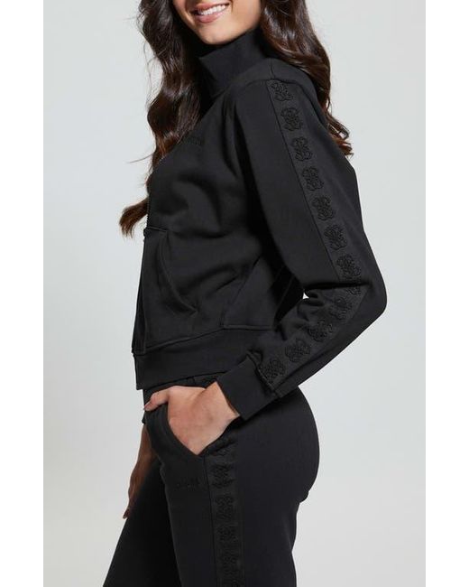 Guess Stacie Fleece Jacket in Black | Lyst