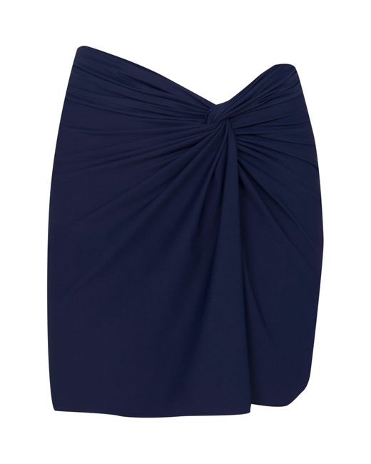 Vix Karen Twist Cover Up Skirt In Blue Lyst