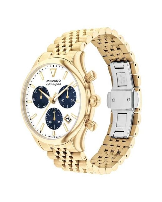 Movado Calendoplan Bracelet Chronograph Watch, 43Mm in Metallic for Men ...
