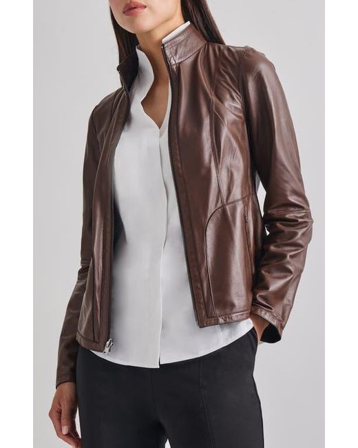 Misook Reversible Suede & Leather Jacket in Brown | Lyst