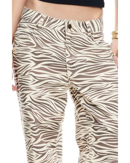 Lioness Top Model Low Rise Wide Leg Jeans in Natural | Lyst