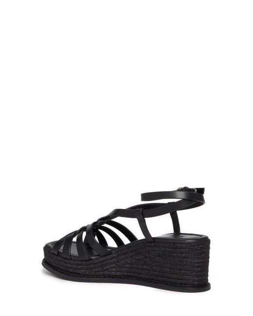 PAIGE Jill Espadrille Ankle Strap Platform Wedge Sandal in Black | Lyst