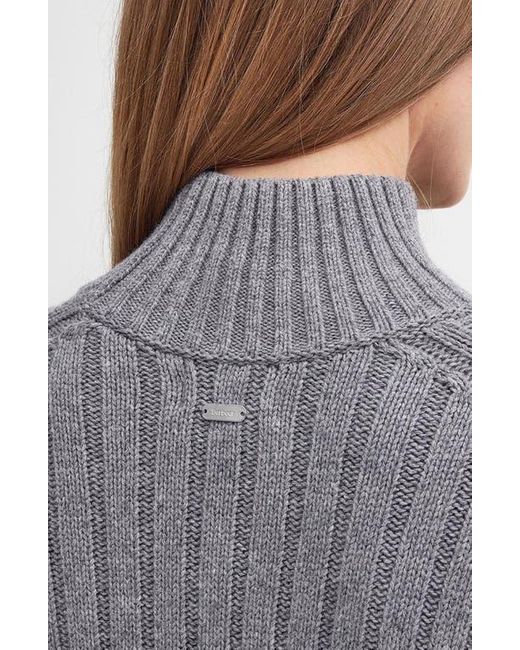 Barbour Winona Turtleneck Midi Sweater Dress in Gray | Lyst