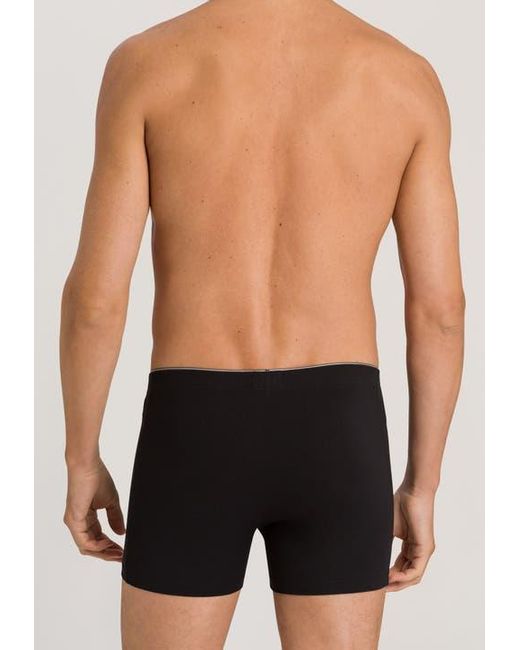Hanro Cotton Superior Long Leg Boxer Brief in Blue for Men | Lyst