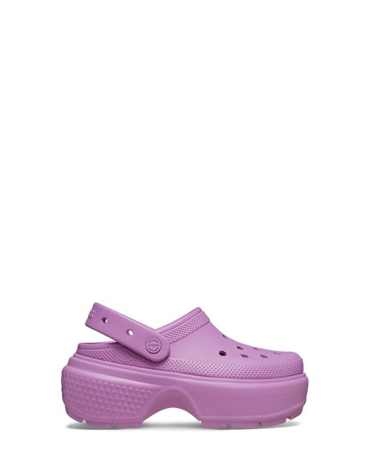 Crocs™ Stomp Slingback Platform Clog in Purple | Lyst