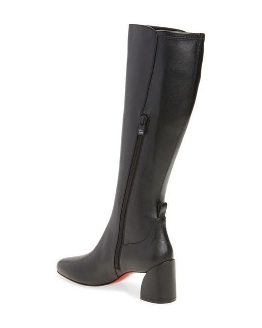 Christian Louboutin Jane 55 Leather Knee-High Boots in Black | Lyst