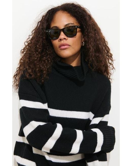 Alex Mill Nottinghill Turtleneck Wool Blend Sweater in Black | Lyst