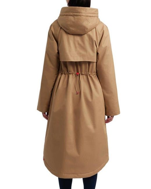 HUNTER Jane Canvas Padded Longline Coat in Brown | Lyst