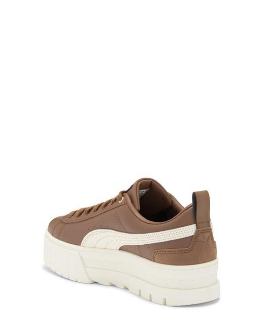 PUMA Mayze Luxe Platform Sneaker in Brown | Lyst