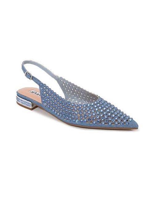 Lady Couture Rhinestones Slingback With Multi Jewel Heel Pump in Blue ...