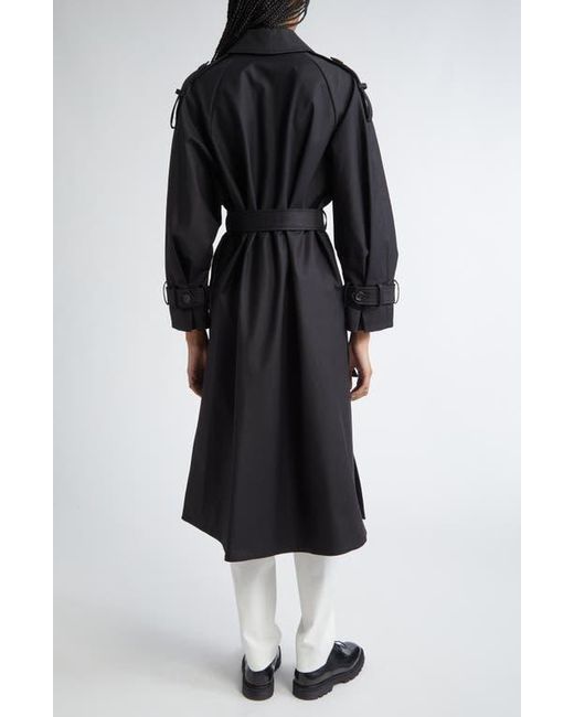 Partow Rory Belted Compact Cotton Trench Coat in Black | Lyst
