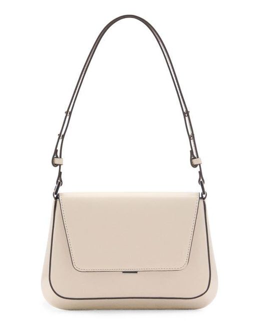 Mango Faux Leather Shoulder Bag in Natural | Lyst