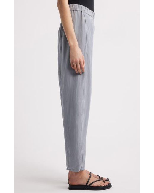 Eileen Fisher Organic Linen & Silk Lantern Ankle Pants in Gray | Lyst