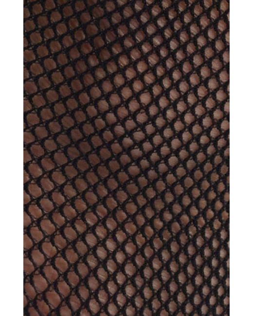 Stems Micro Fishnet Crew Socks in Black | Lyst